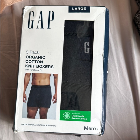 GAP | Underwear & Socks | Gap Mens Black Organic Cotton Knit Boxers 3 ...